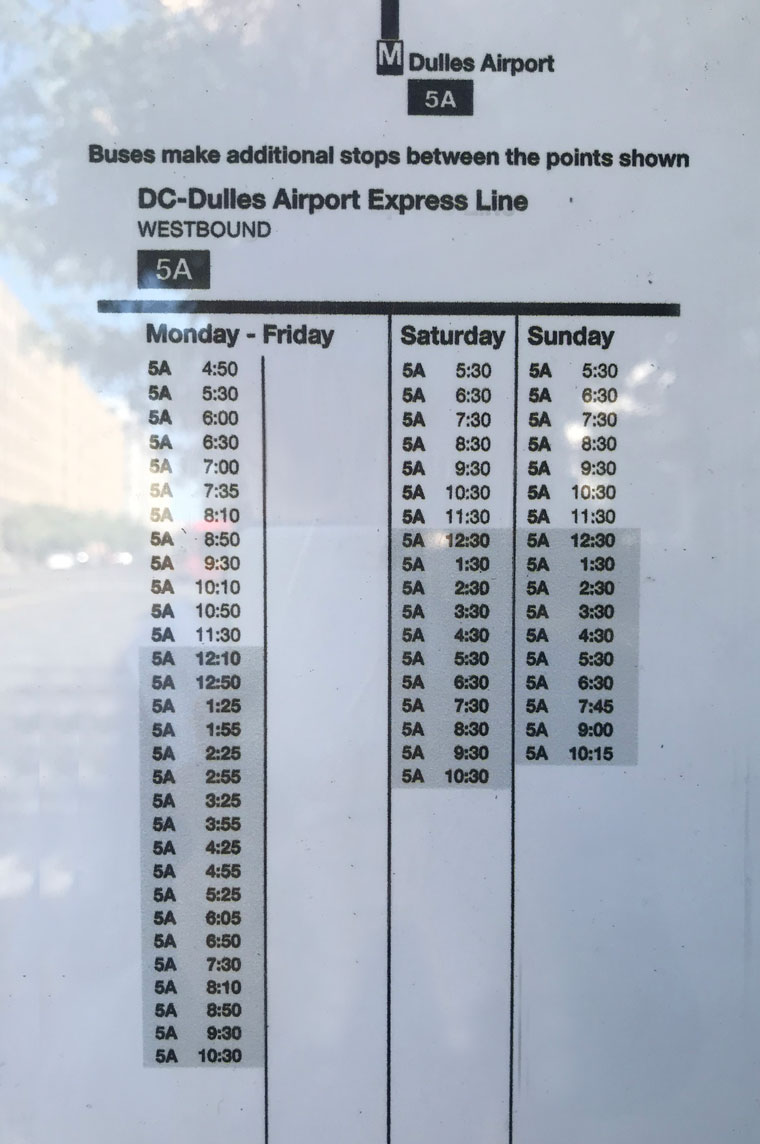ワシントンdcからダレス国際空港へアクセス！メトロ→5Aのバス乗り継ぎ方法と料金は？ – mafidoma